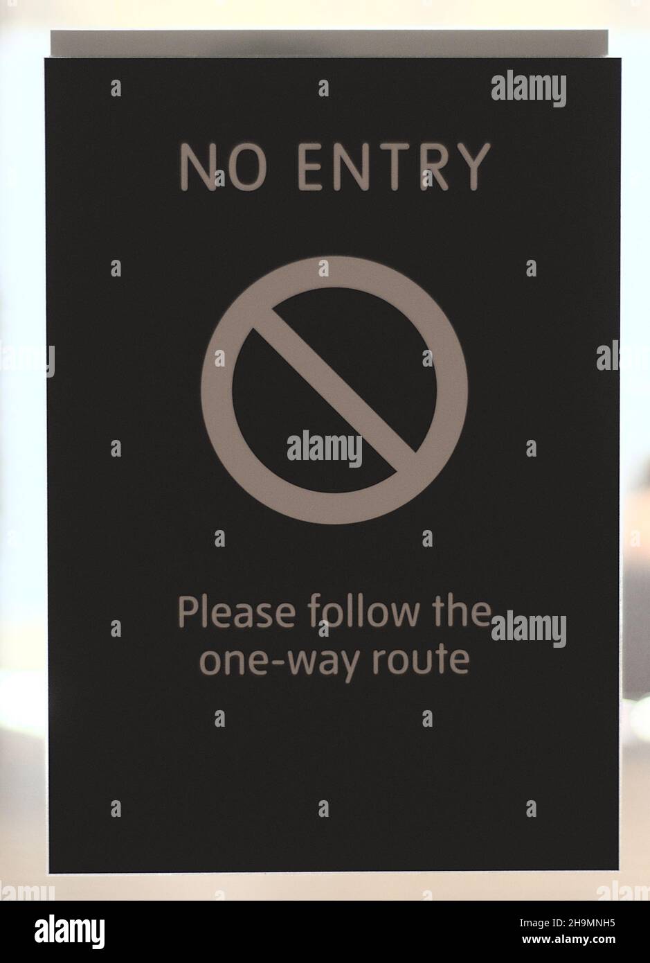 Vertical shot of "no entry" sign Stock Photo - Alamy