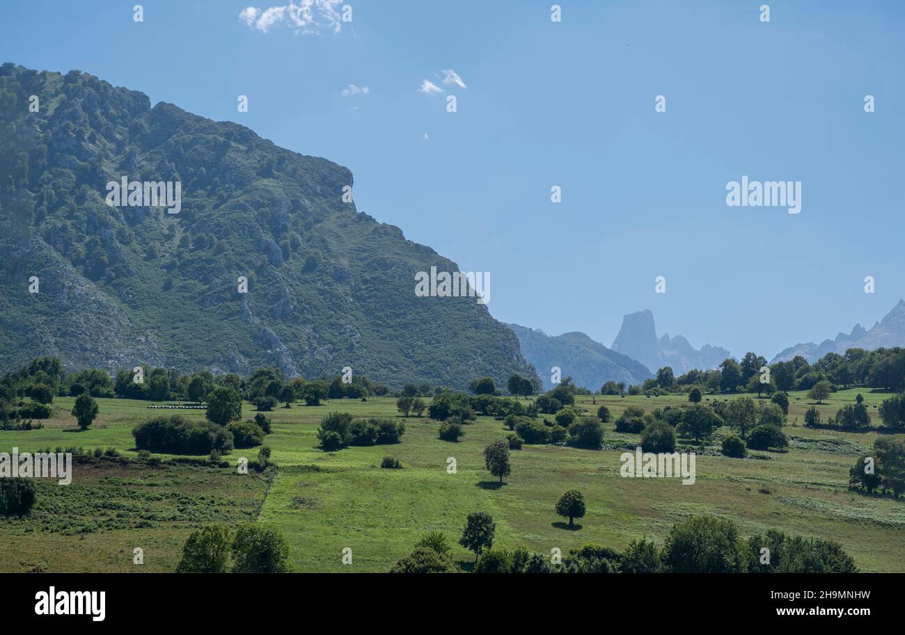 crop fields and pastures in the surroundings of the village of Las ...