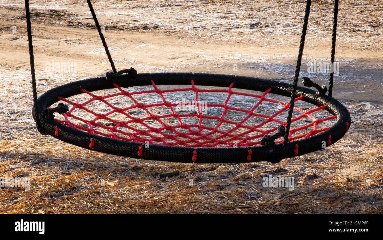 Rope swing nest for rest and relaxation Stock Photo - Alamy
