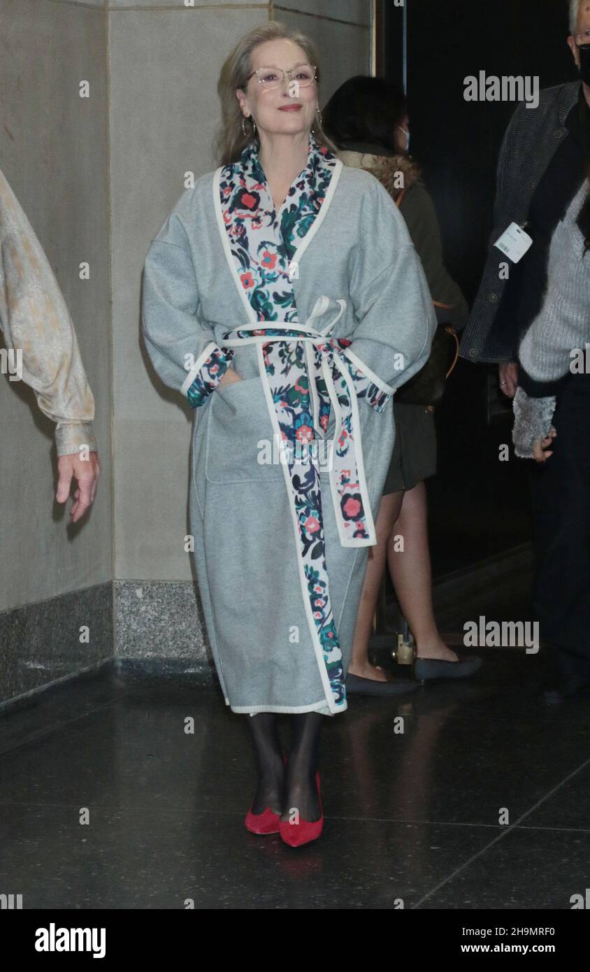 New York, NY, USA. 07th Dec, 2021. Meryl Streep seen after an ...