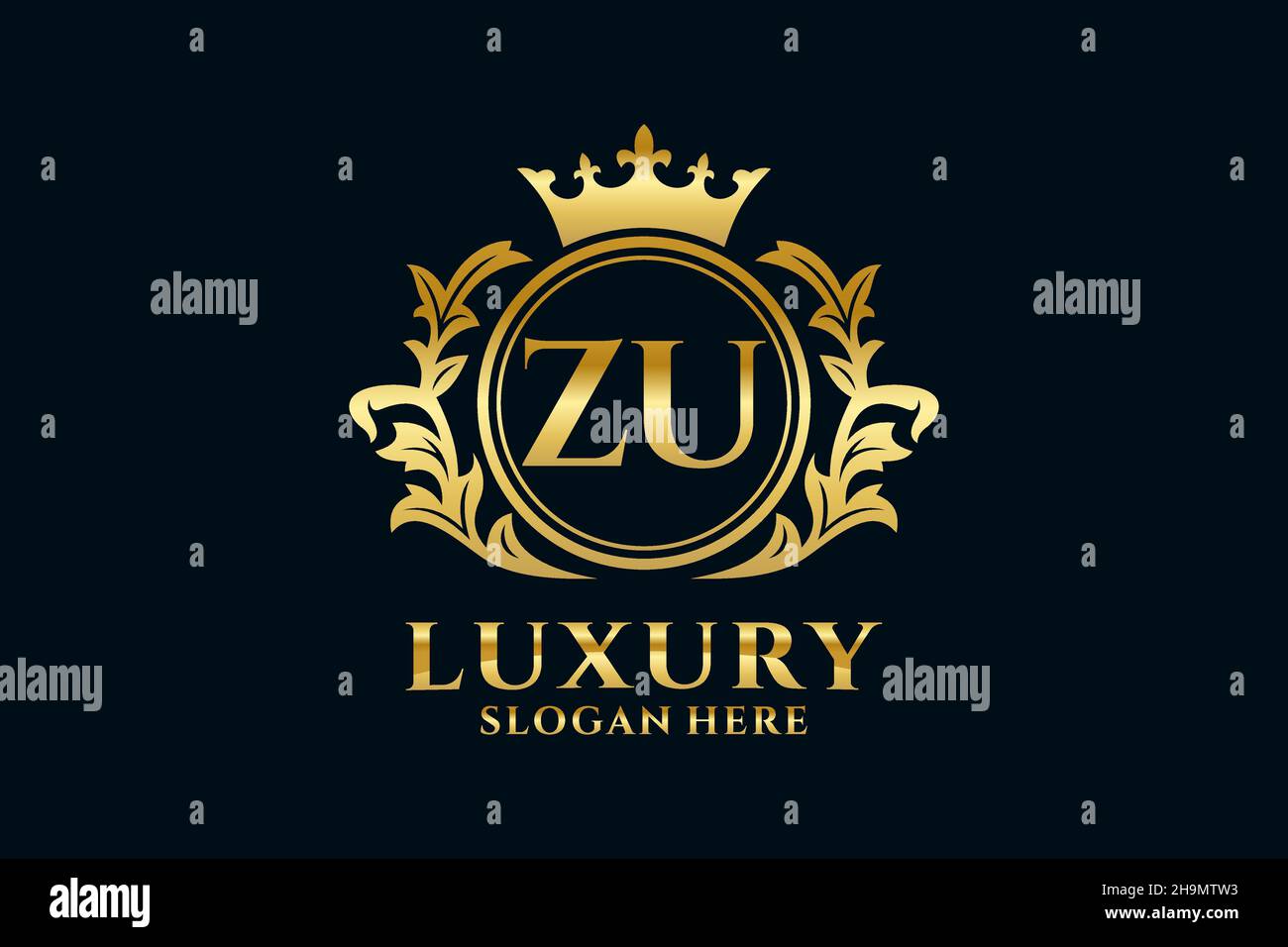 ZUZU Letter Royal Luxury Logo template in vector art for luxurious ...