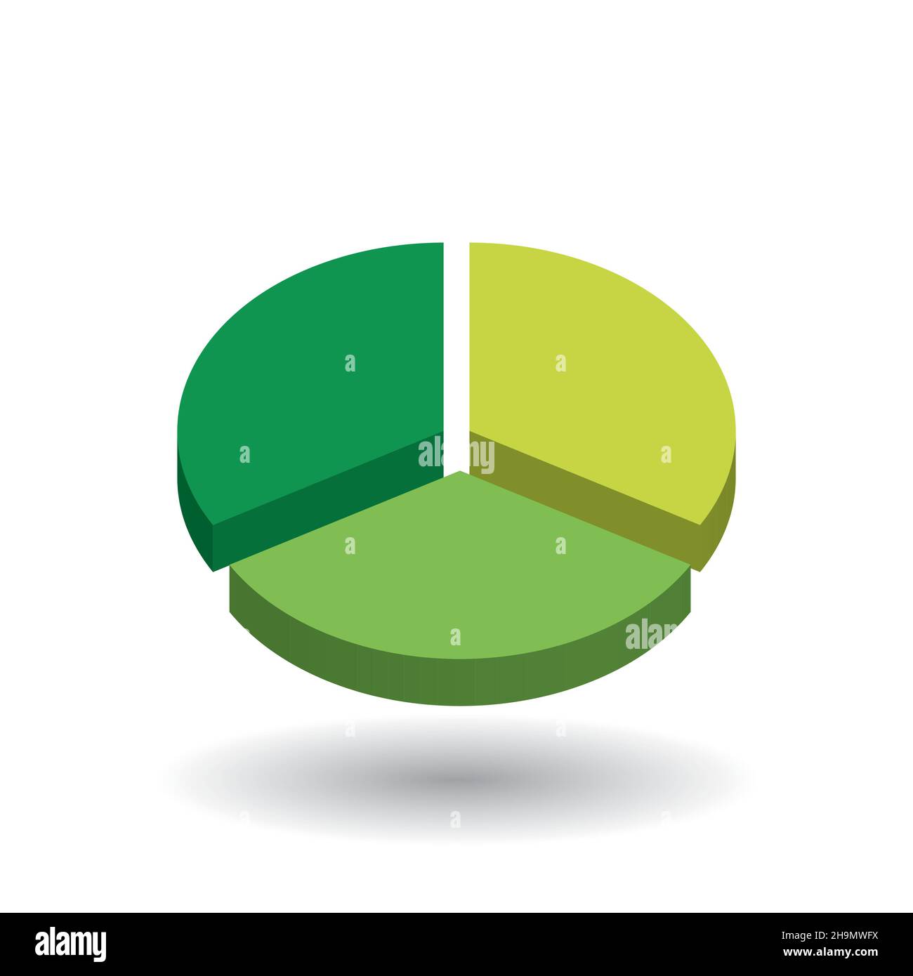 Green pie chart design element Stock Vector Image & Art - Alamy
