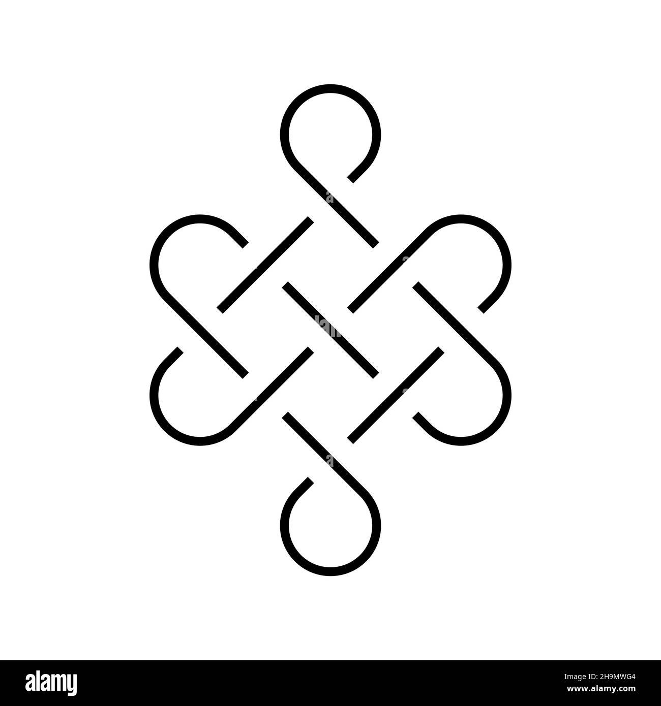 Endless knot - black vector symbol Stock Vector Image & Art - Alamy