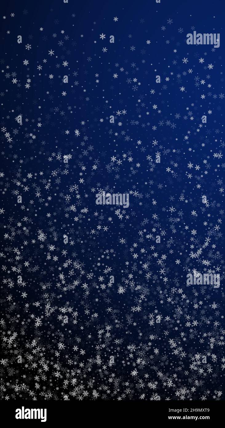 Beautiful snowfall Christmas background. Subtle flying snow flakes and ...