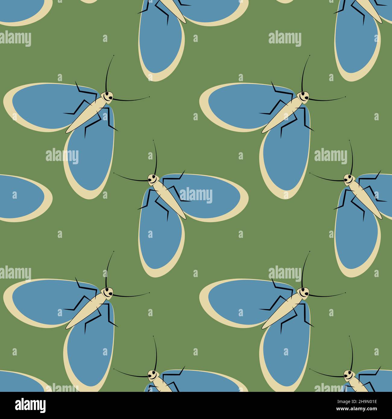 Seamless pattern, endless texture - Illustration on a square background ...