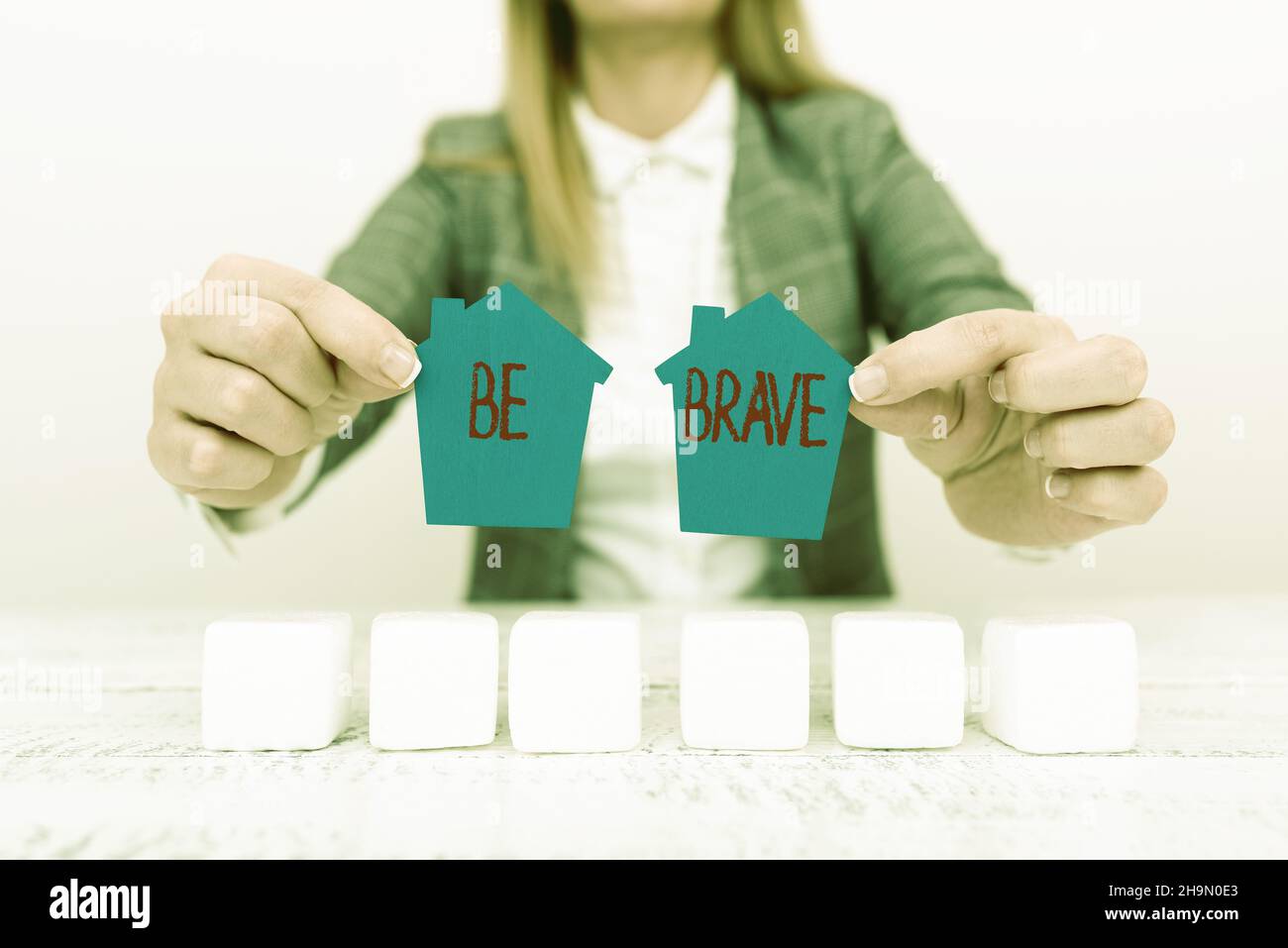 Hand writing sign Be Brave. Concept meaning ready to face and endure ...