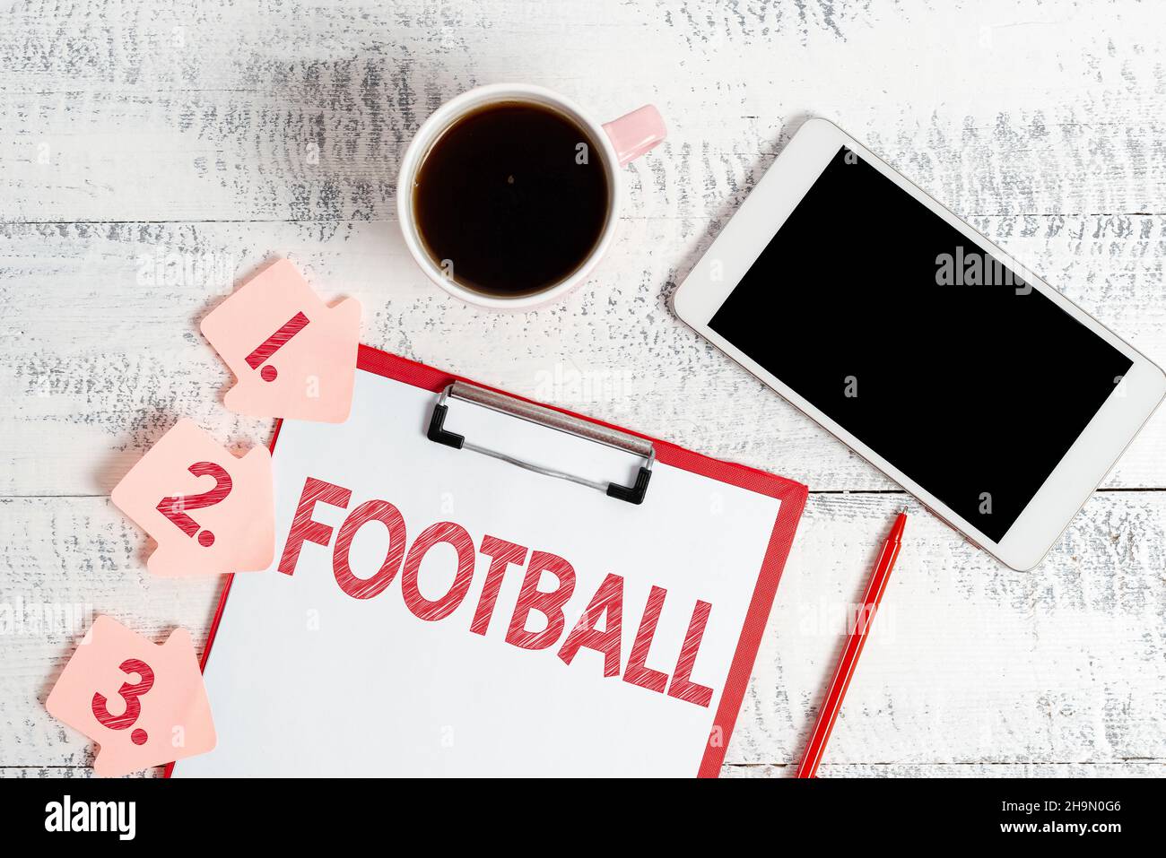 Sign displaying Football. Word Written on any of various forms of team ...