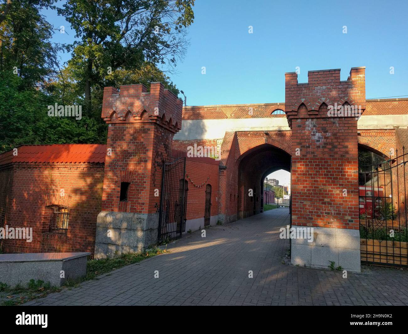Kaliningrad, Russia - July 30 2019: the view from the Victory Park side ...