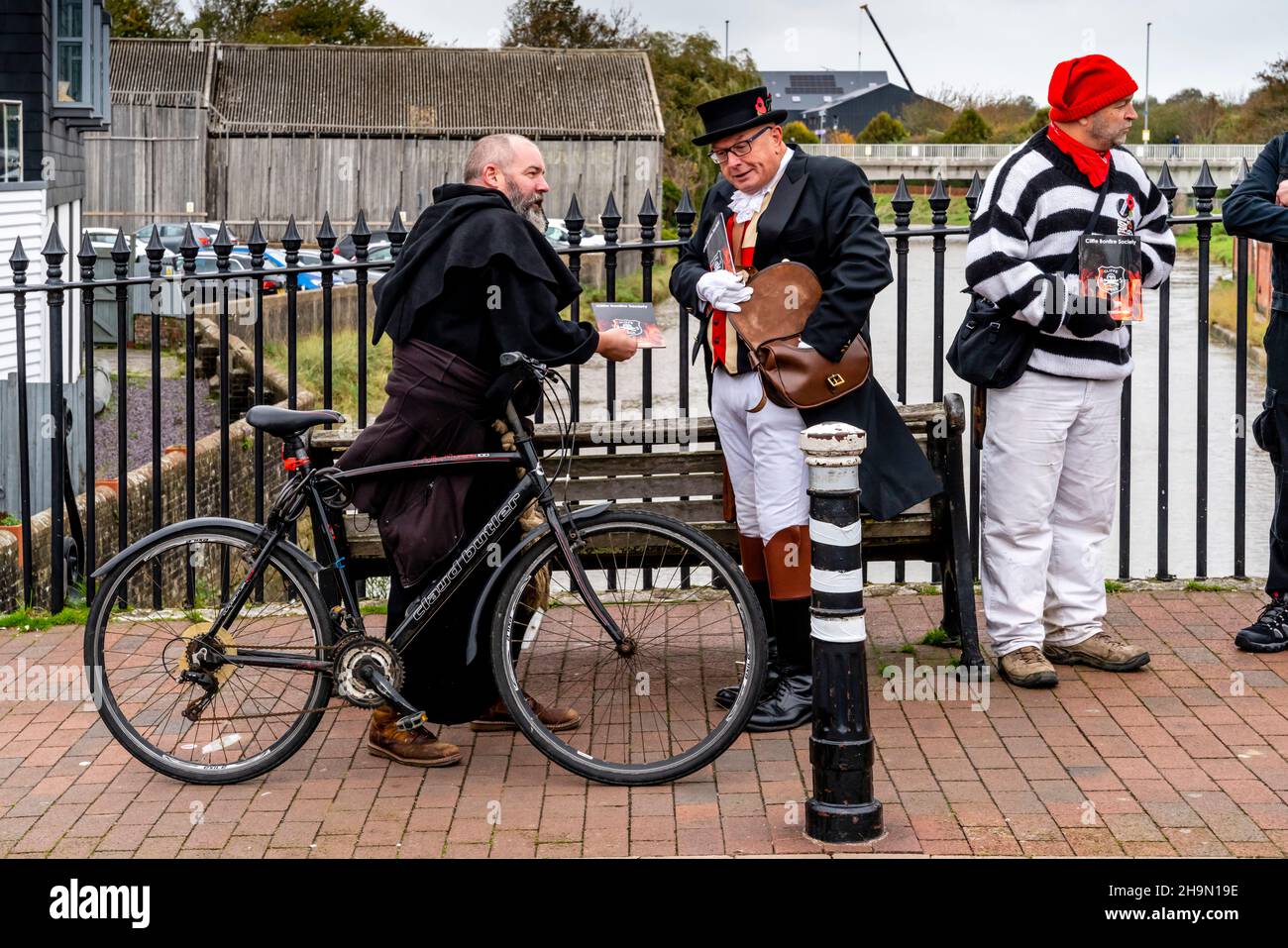 Members of Cliffe Bonfire Society Dressed In Traditional Costumes ...