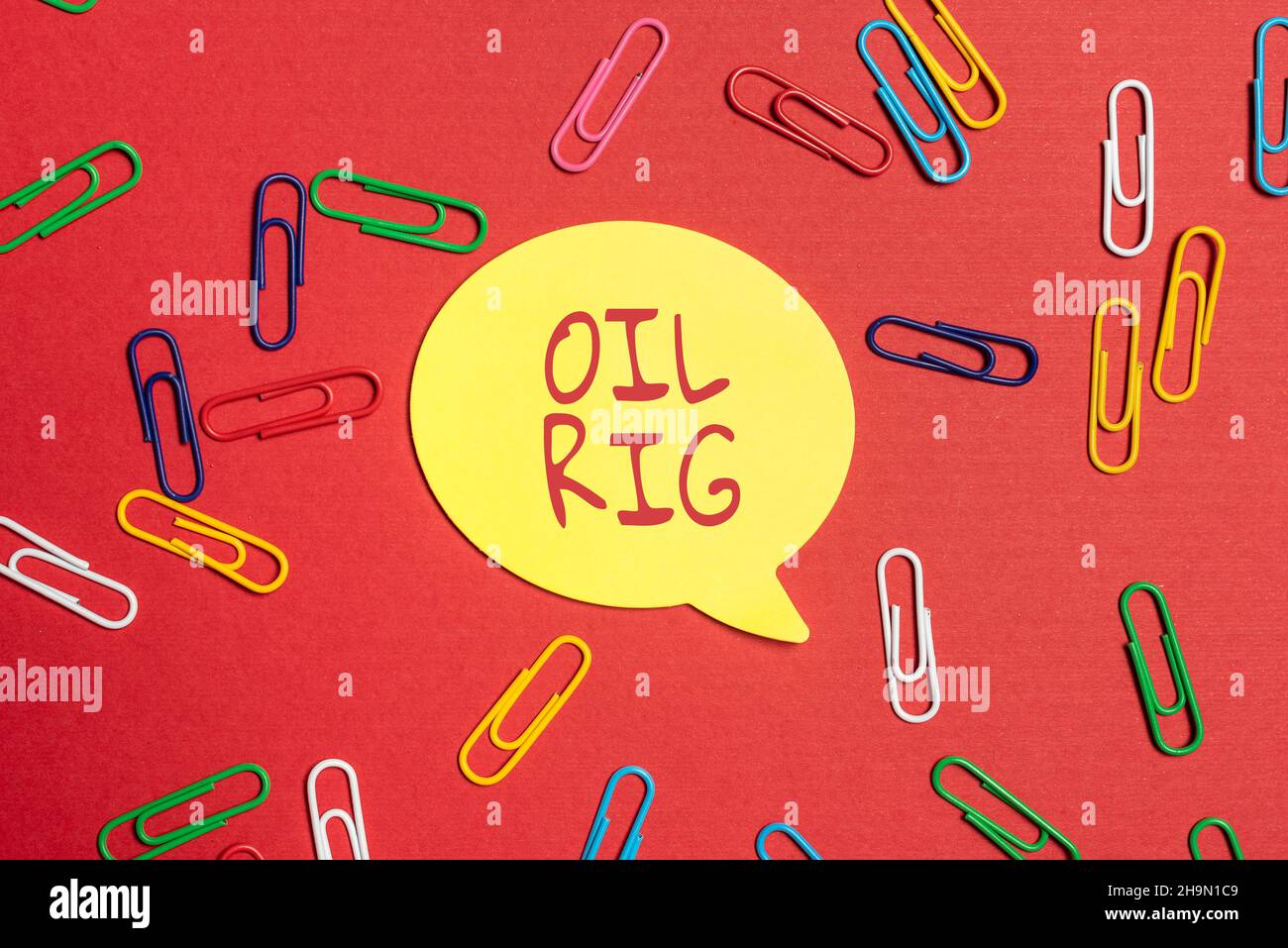 Writing displaying text Oil Rig. Word for large structure with ...