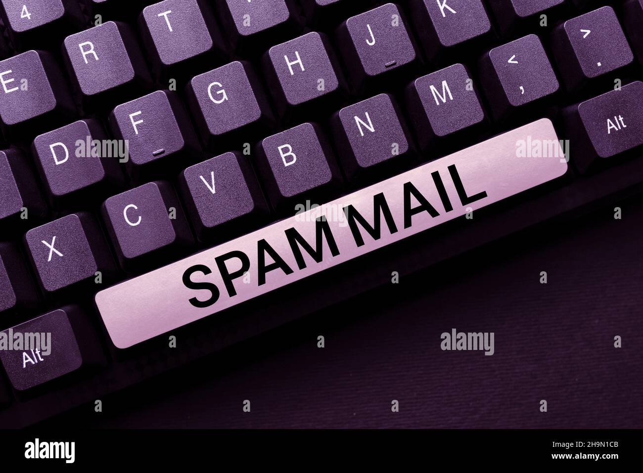 Conceptual display Spam Mail. Word Written on Intrusive advertising ...