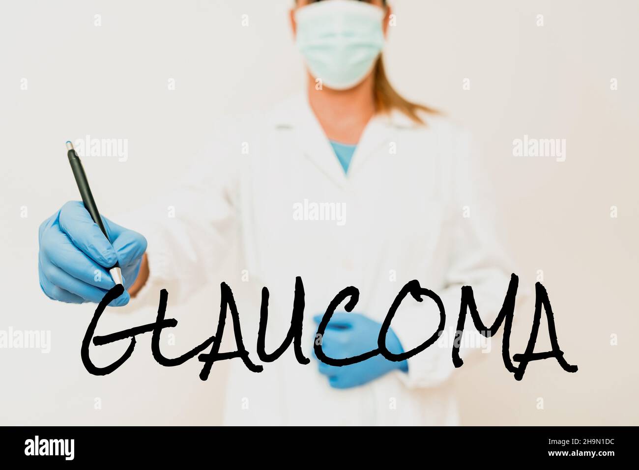 Text showing inspiration Glaucoma. Concept meaning Eye diseases which ...