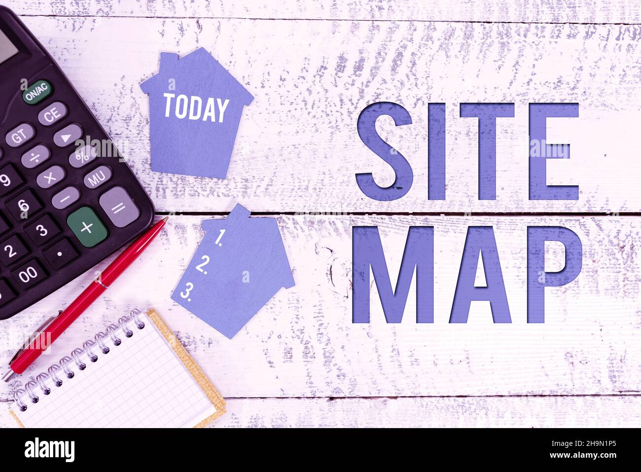 Text sign showing Site Map. Business showcase designed to help both ...
