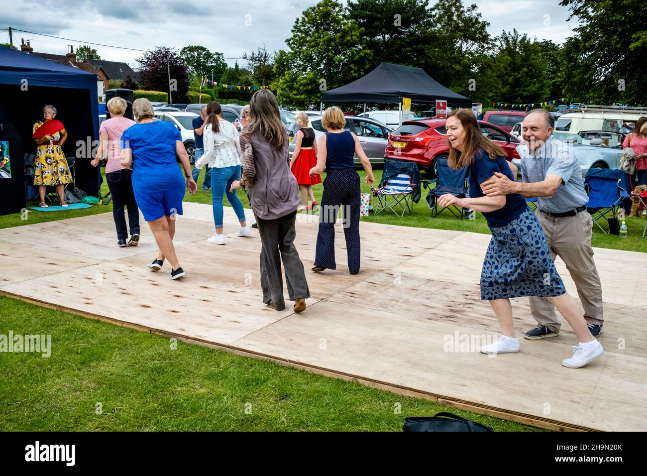 Local People Dancing At The Nutley Village Fete, Nutley, East Sussex ...