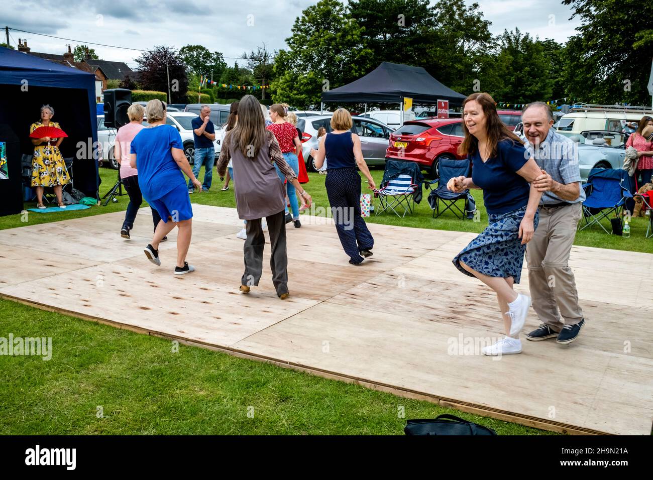 Local People Dancing At The Nutley Village Fete, Nutley, East Sussex ...