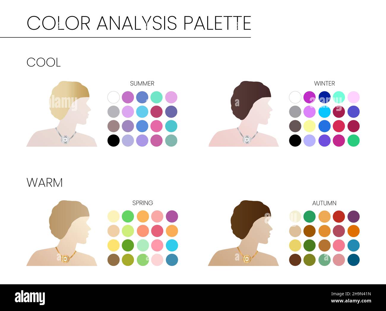 Hair colour palette Stock Vector Images - Alamy