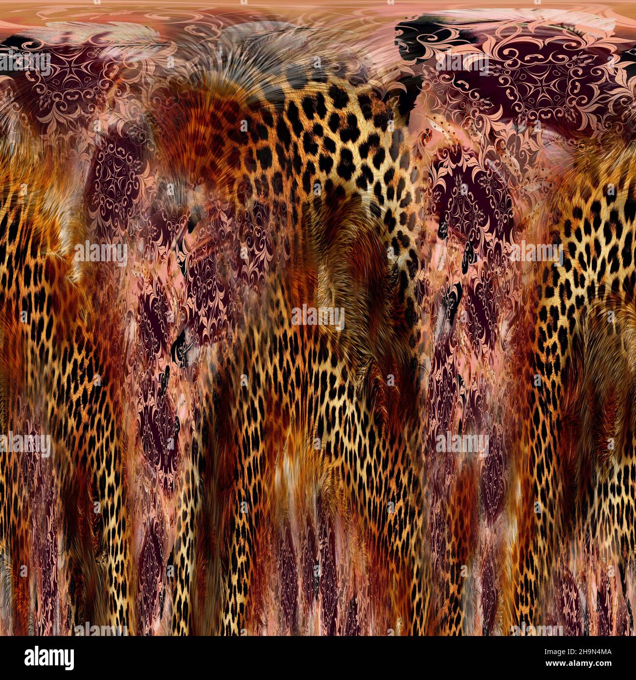 Fashion colorful print.Abstract urban colorful pattern.African Animal ...