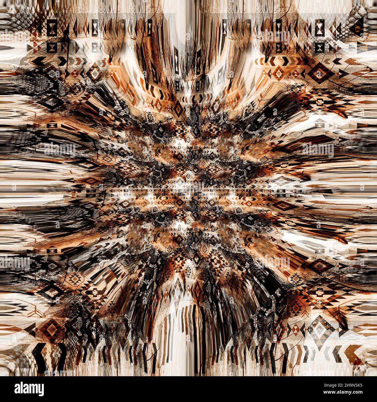 Abstract Hand Drawing Leopard Animal Skin Shapes with Psychedelic ...