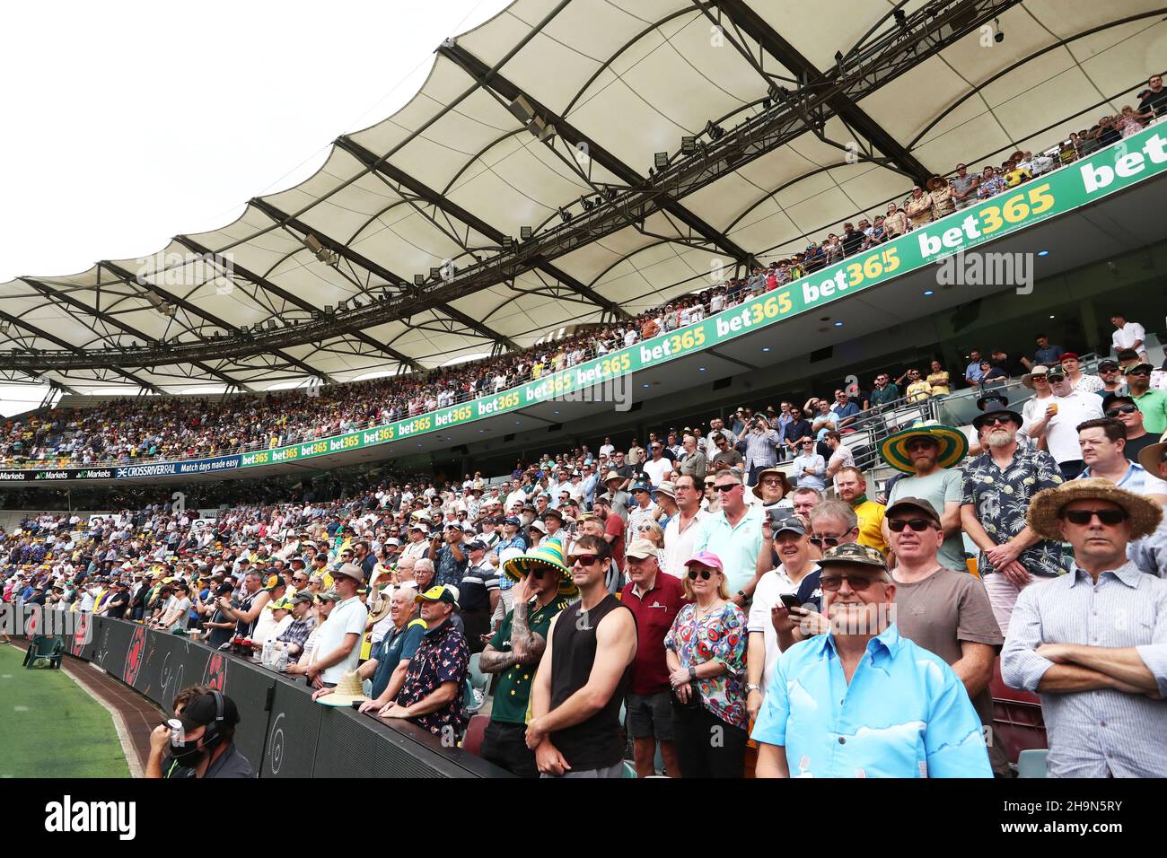 Crowd during day one of the first Ashes test at The Gabba, Brisbane ...