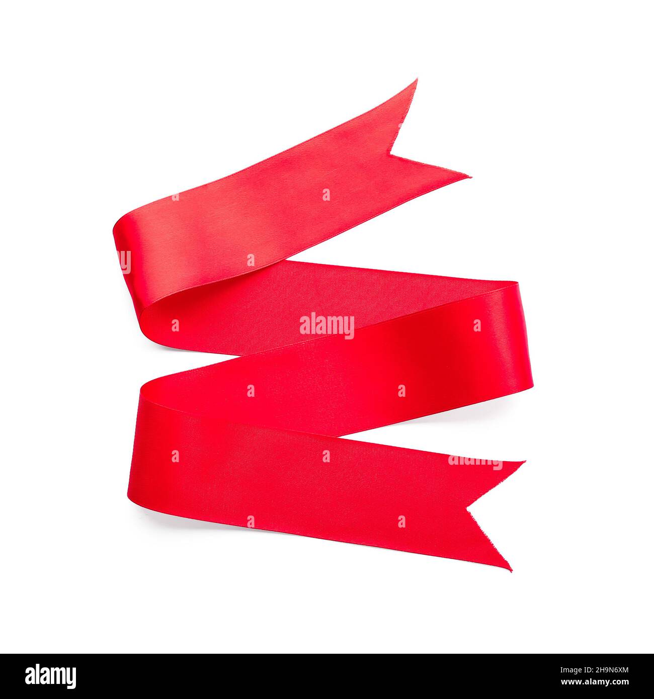 Rd ribbon on white background Stock Photo - Alamy