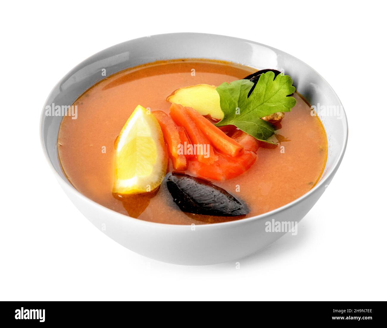 Spicy asian soup ingredients Cut Out Stock Images & Pictures - Alamy