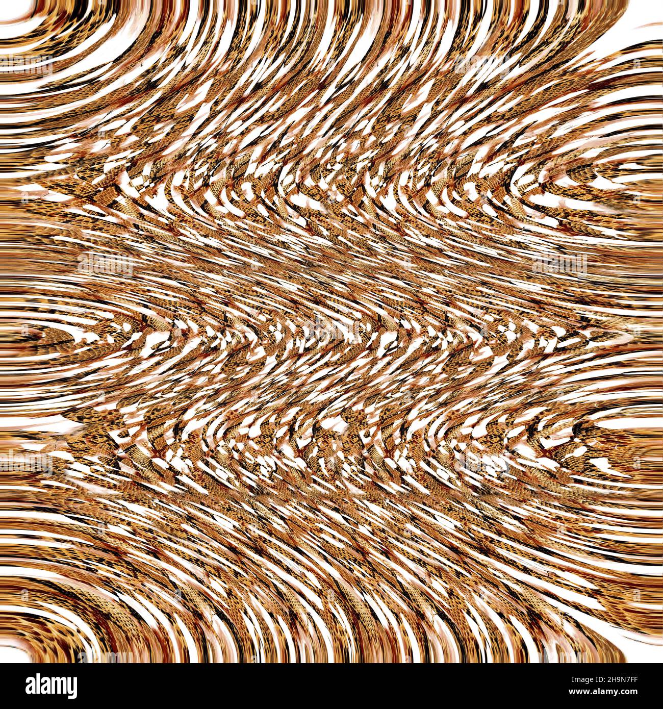 Abstract Hand Drawing Leopard Animal Skin Shapes with Psychedelic ...