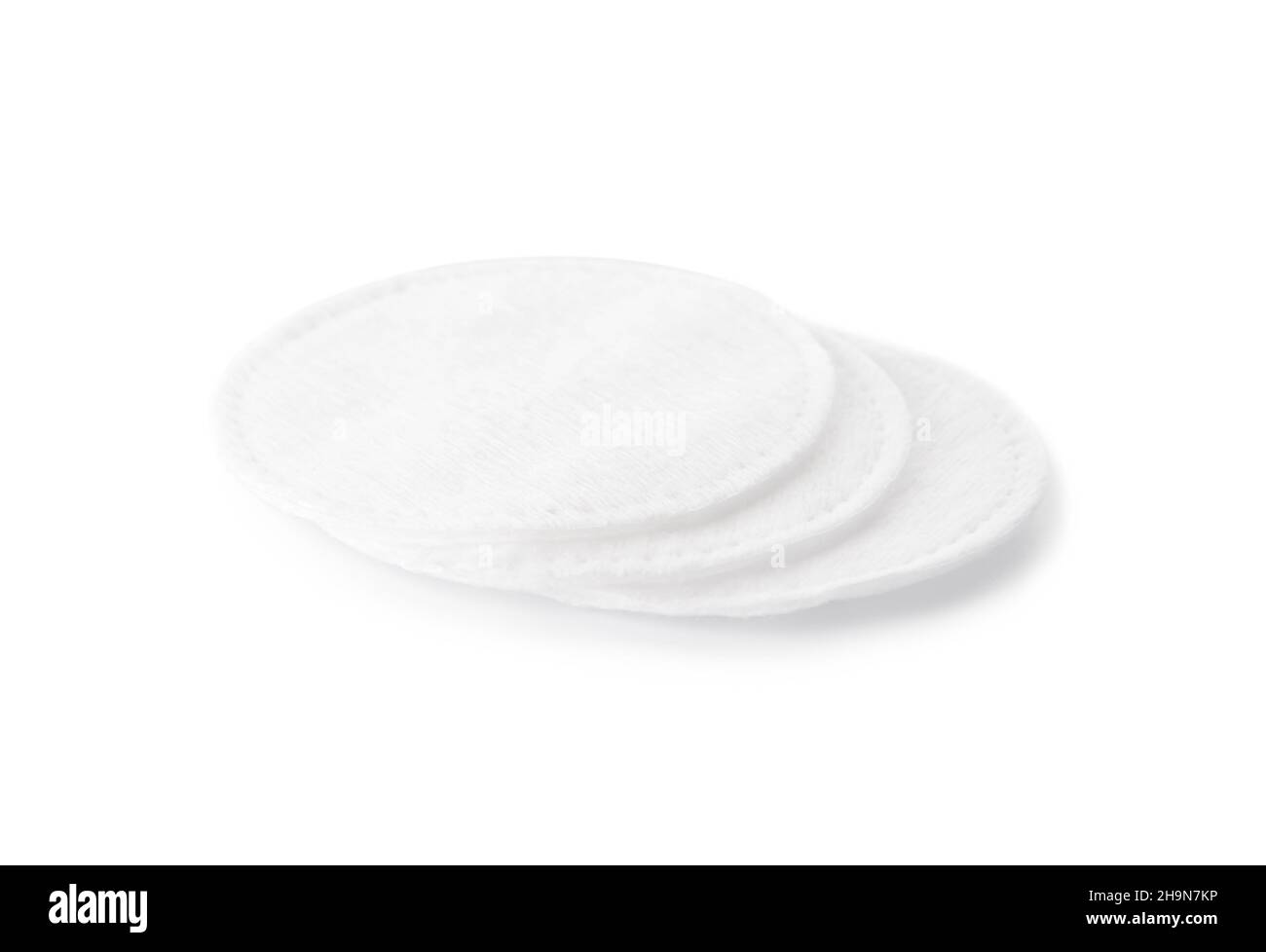 Clean cotton pads isolated on white Stock Photo - Alamy