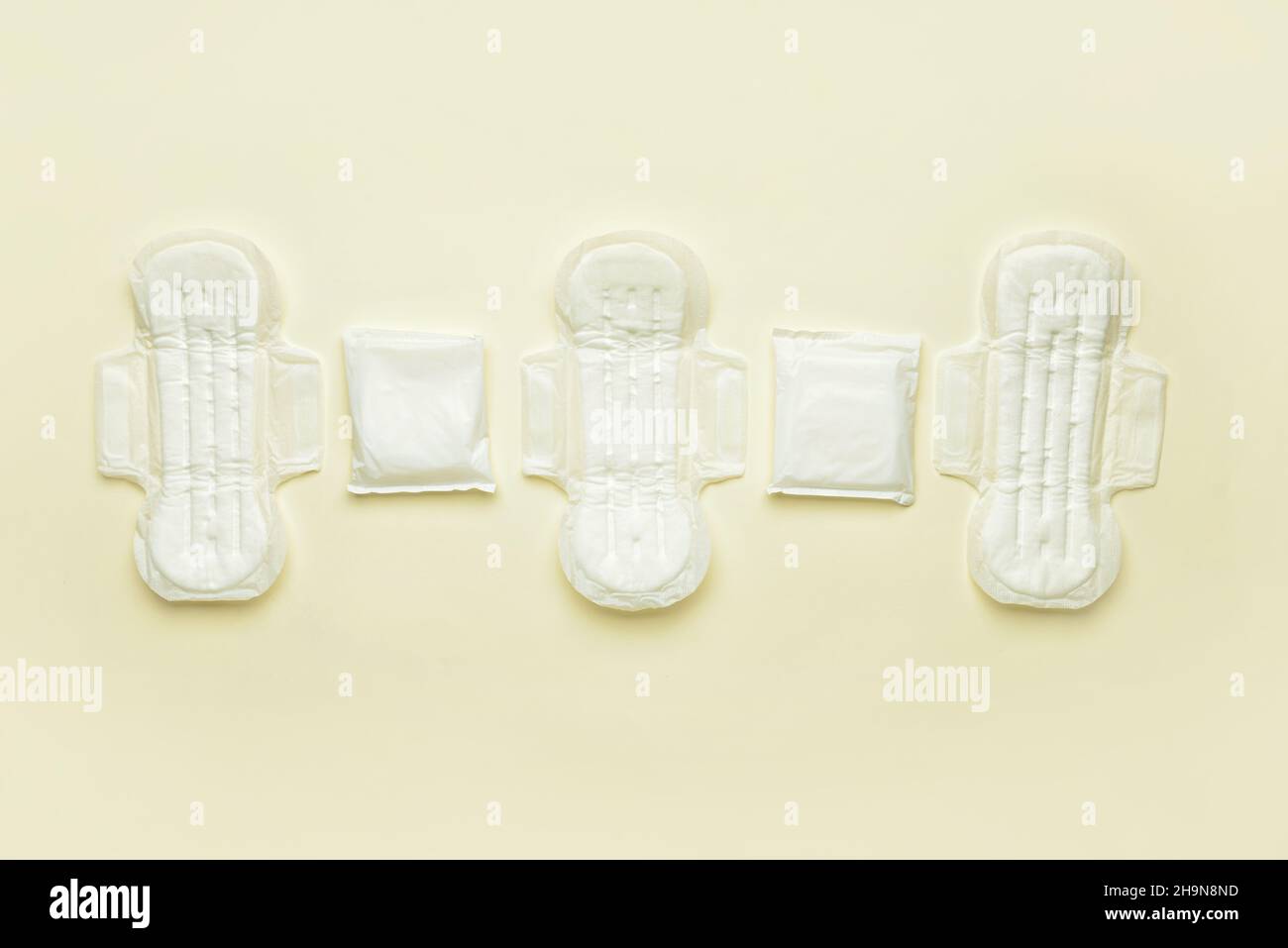 Menstrual pads on light background Stock Photo - Alamy