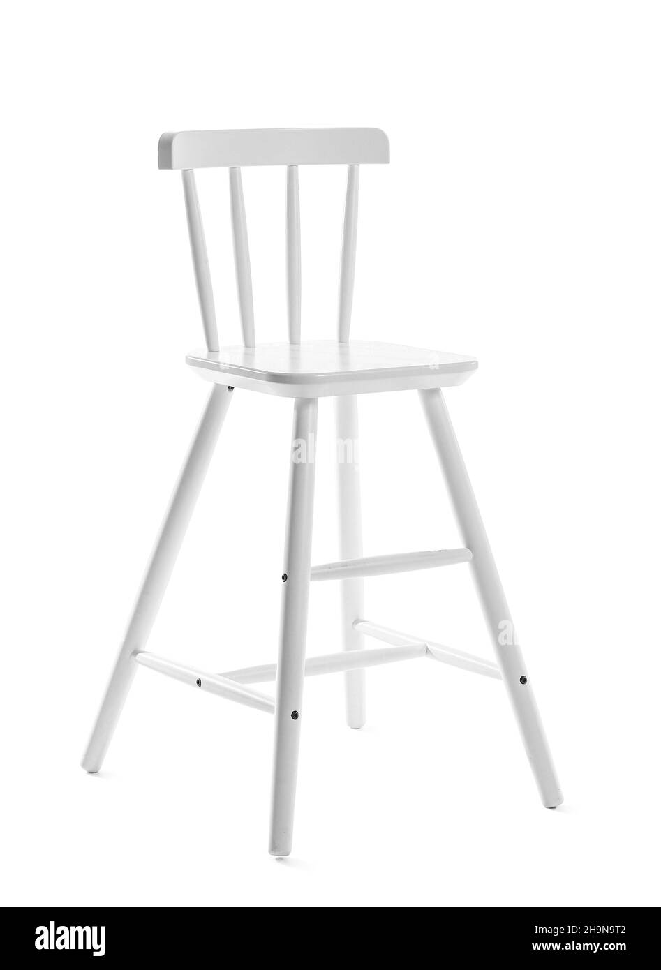 High chair on white background Stock Photo - Alamy