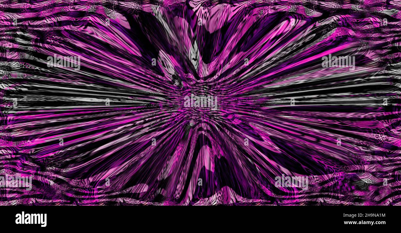 Abstract Hand Drawing Leopard Animal Skin Shapes with Psychedelic ...