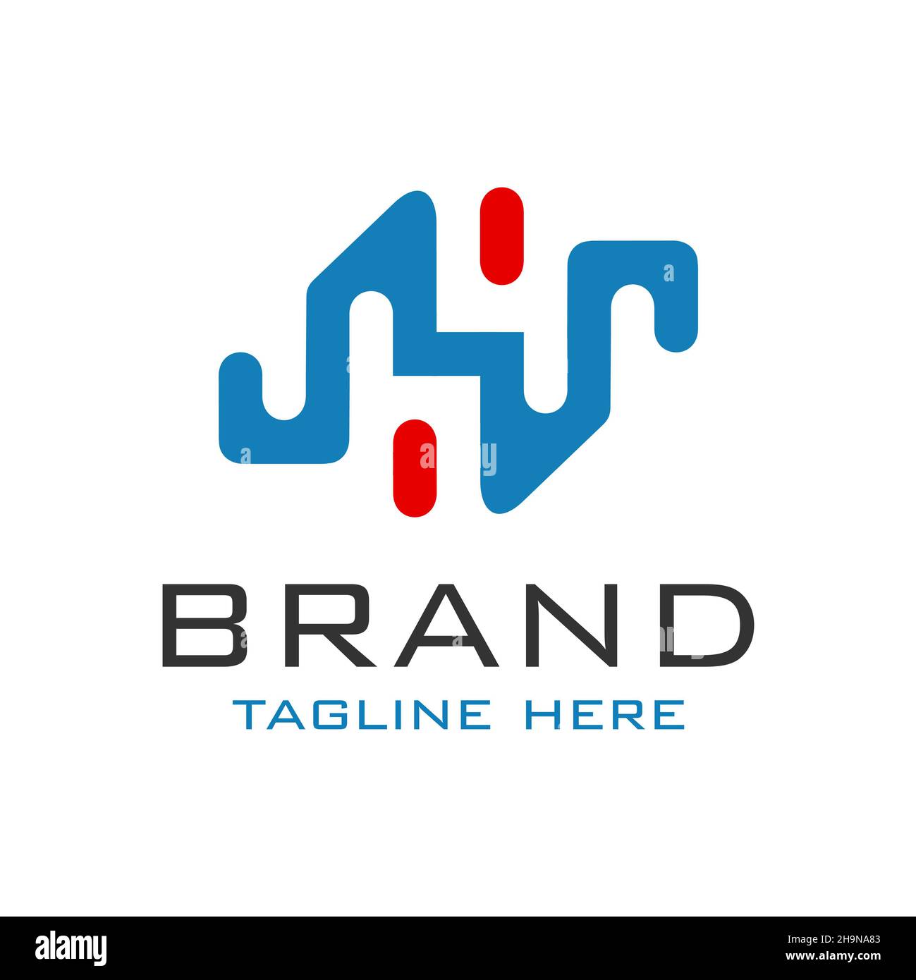 monogram logo design letter H Stock Photo - Alamy