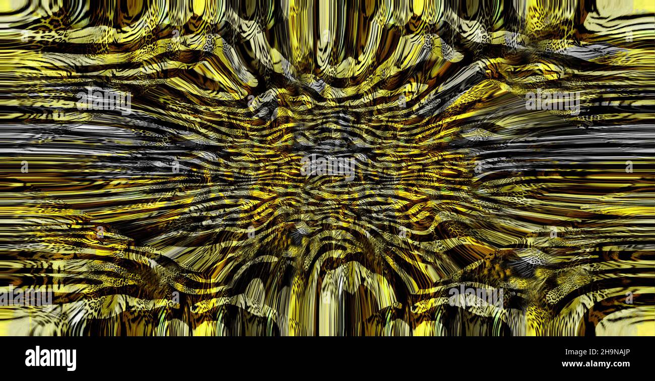 Abstract Hand Drawing Leopard Animal Skin Shapes with Psychedelic ...