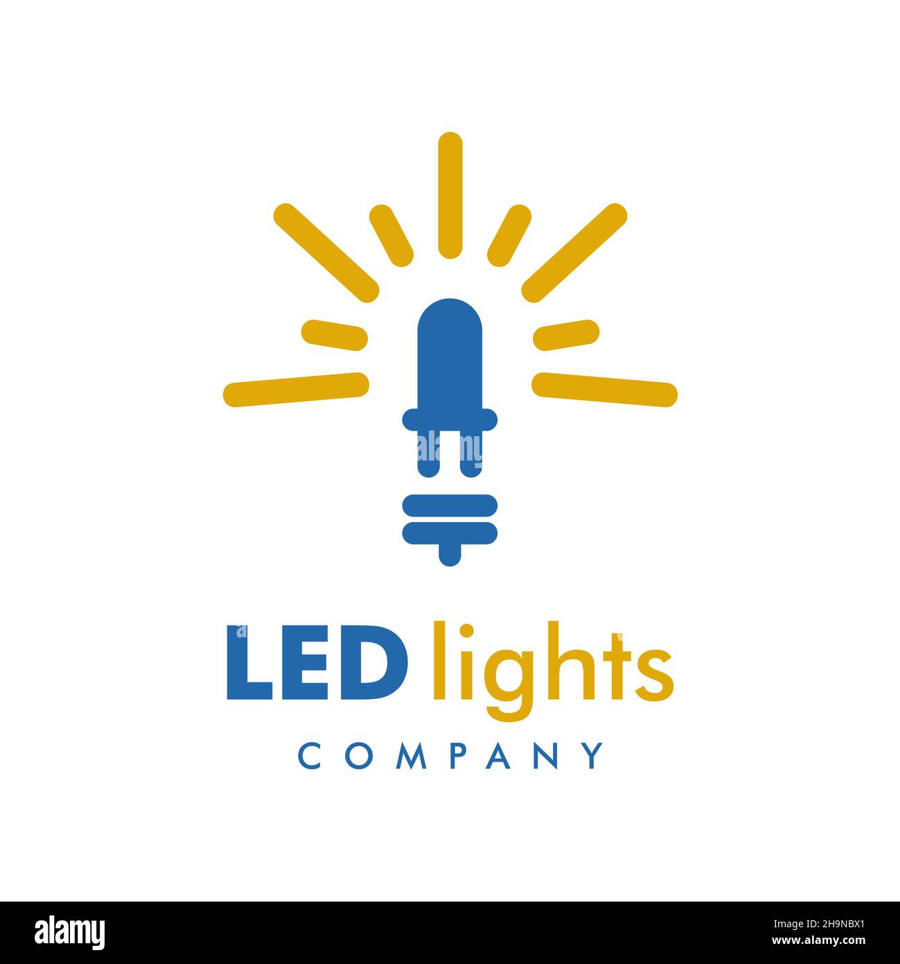 LED light logo design template Stock Photo - Alamy