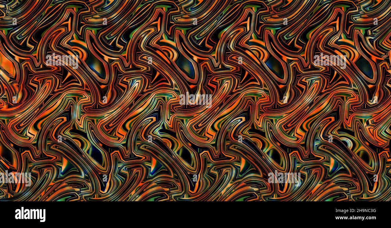 Abstract Hand Drawing Leopard Animal Skin Shapes with Psychedelic ...