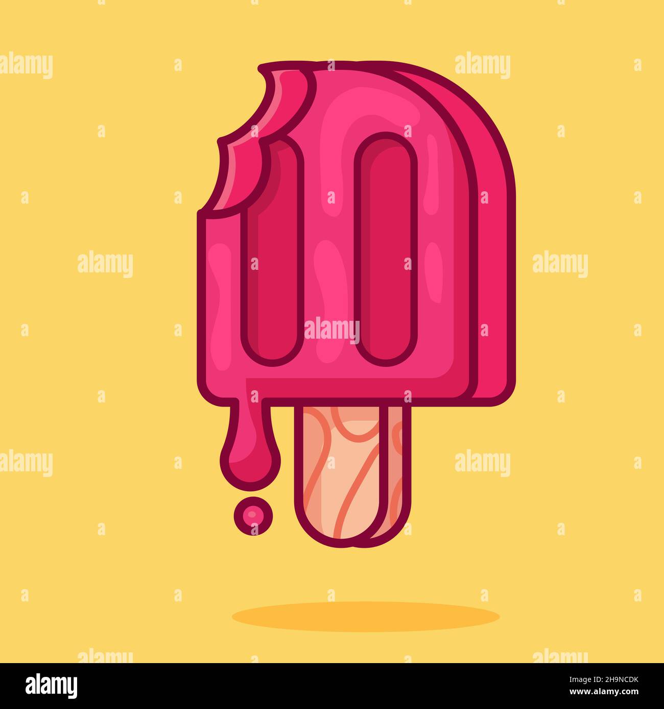 popsicle ice cream isolated cartoon vector illustration in flat style ...