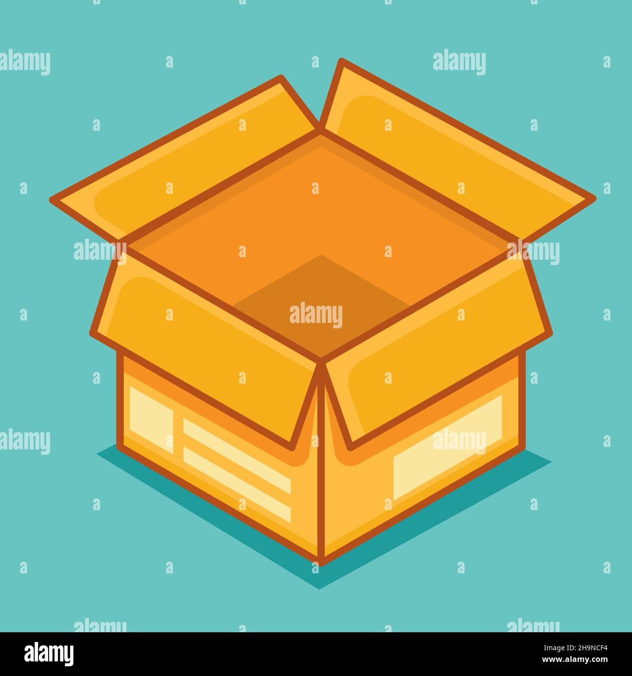 unboxing package concept symbol vector illustration in flat style Stock ...