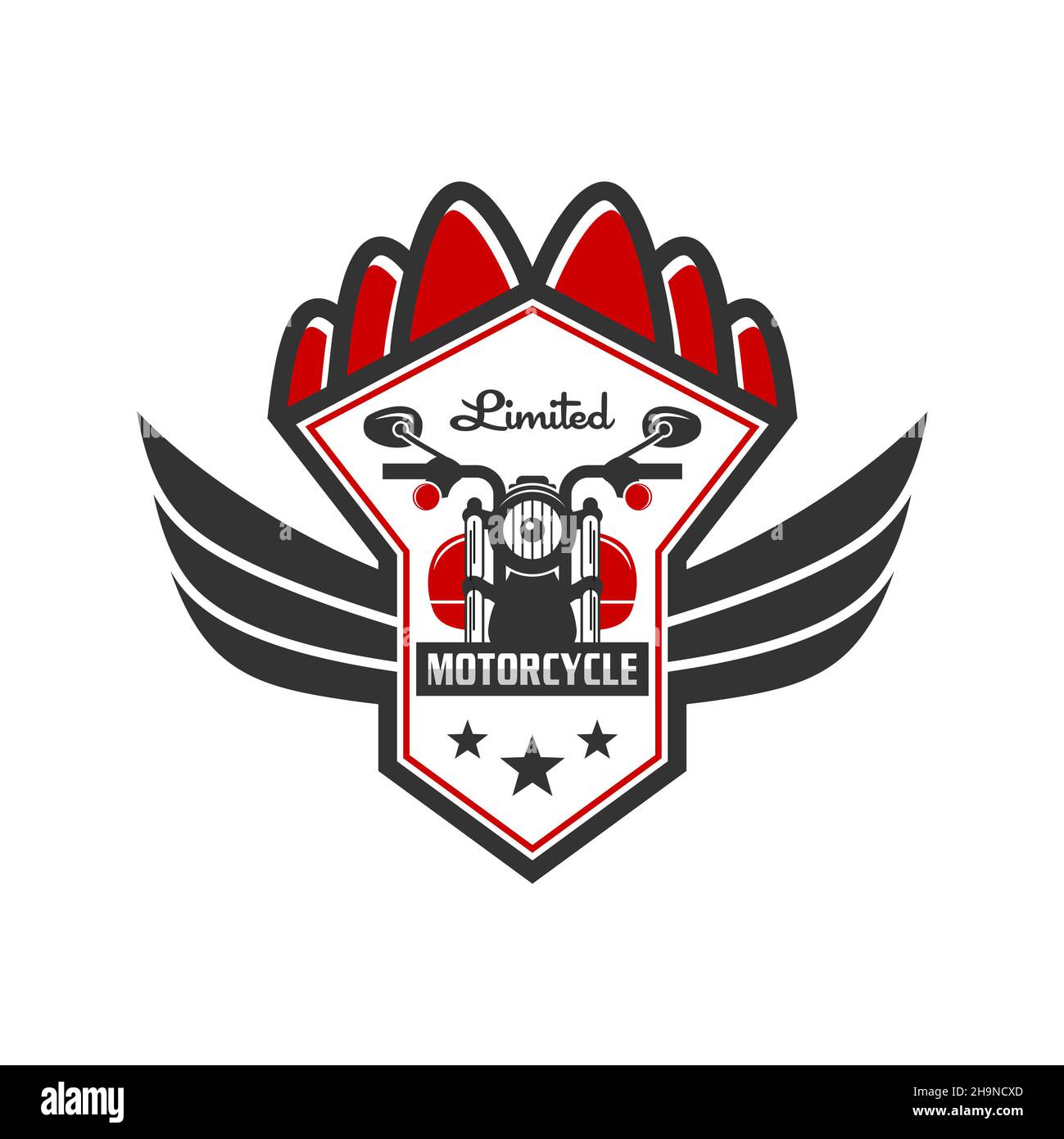 retro or vintage motorcycle emblem logo design Stock Photo - Alamy