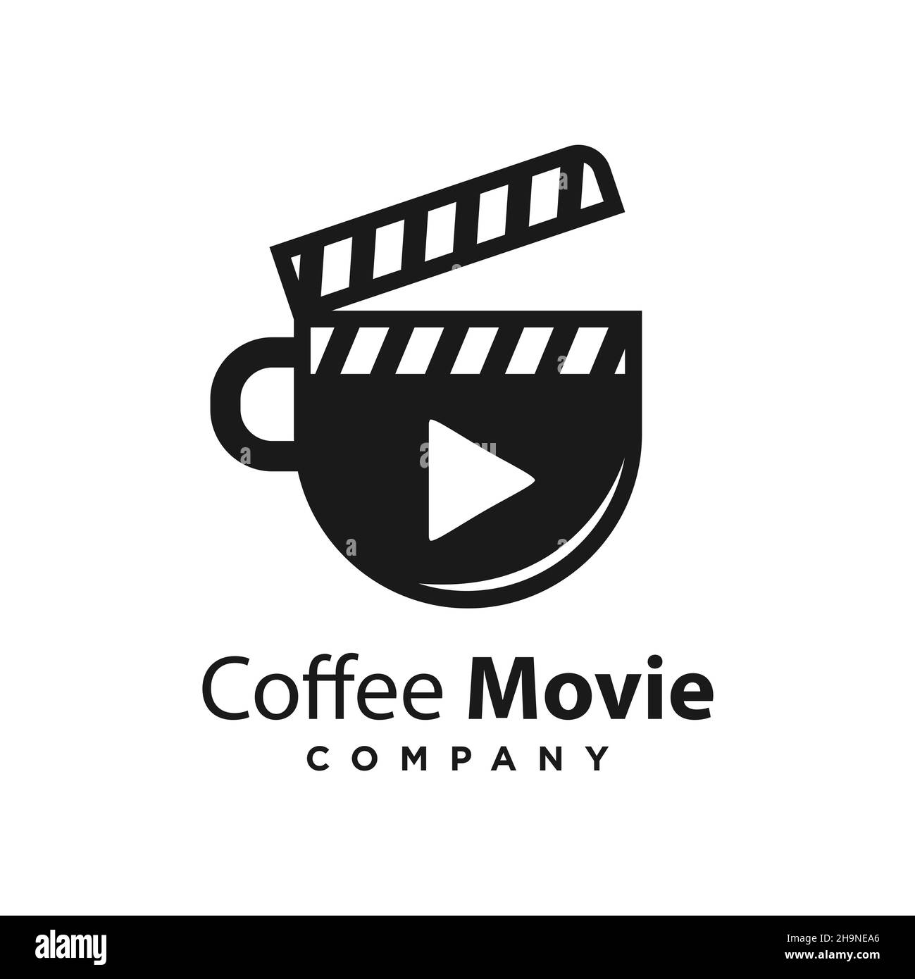 logo design coffee movie template Stock Photo - Alamy