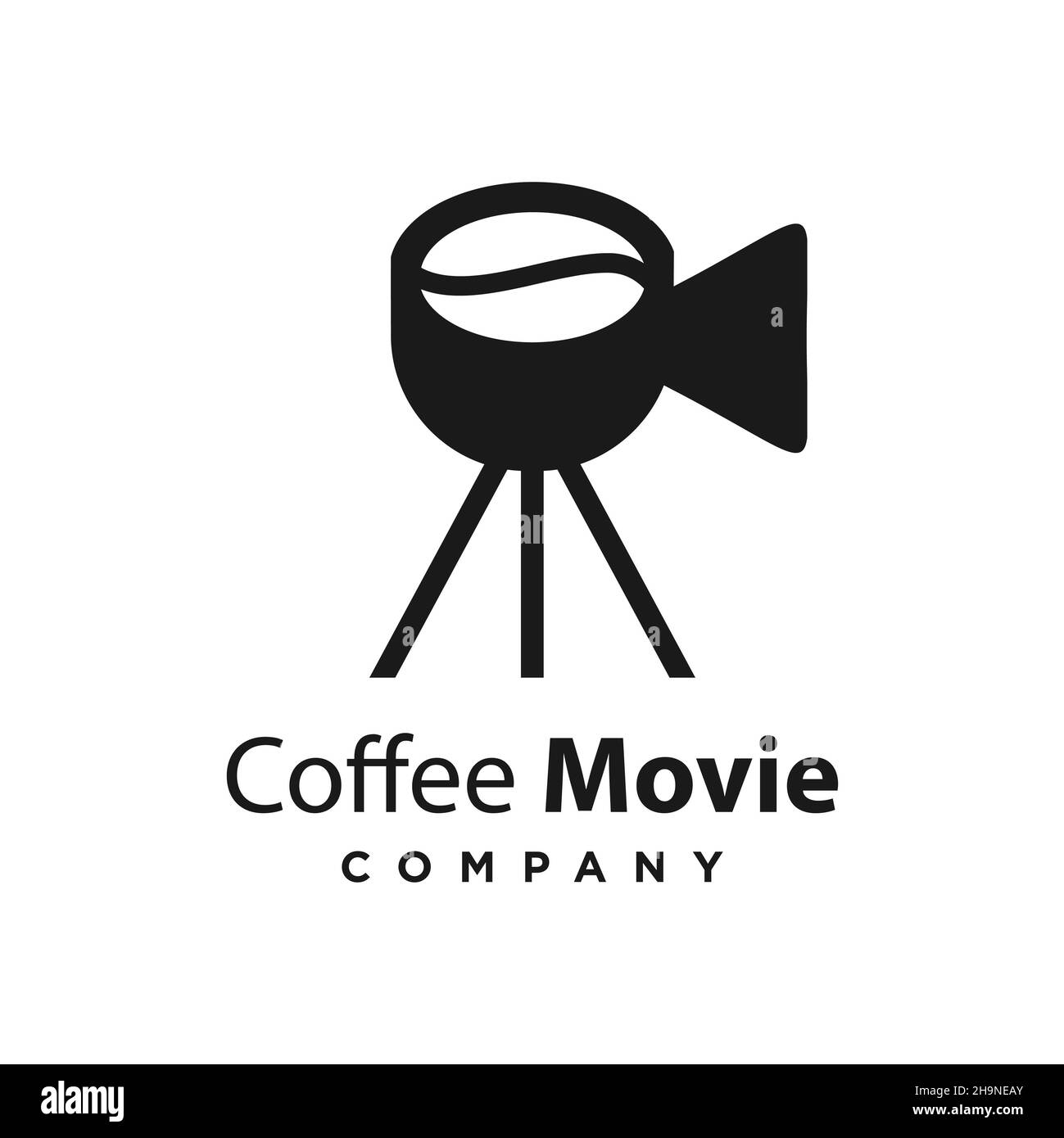 logo design coffee movie template Stock Photo - Alamy