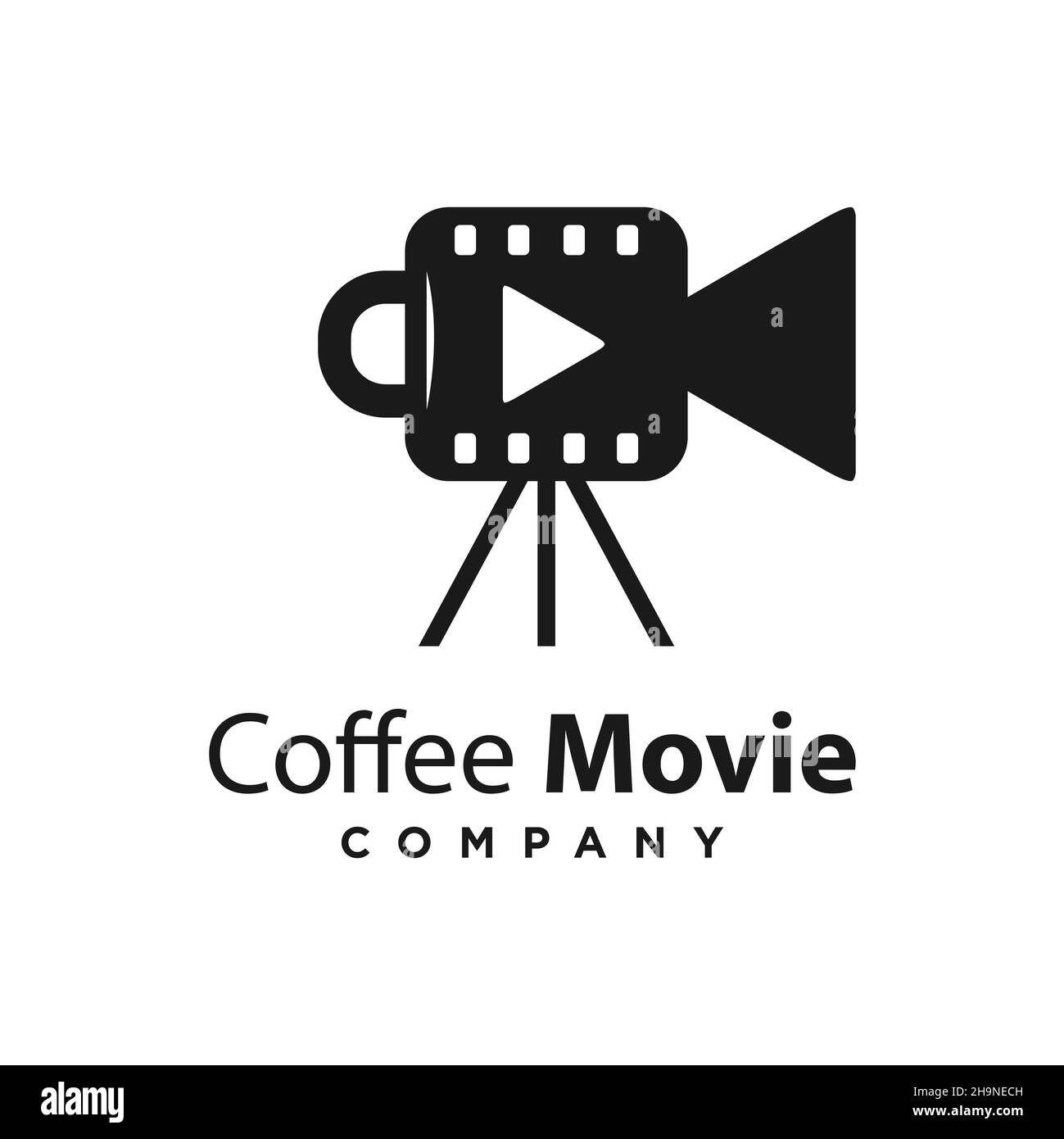 logo design coffee movie template Stock Photo - Alamy