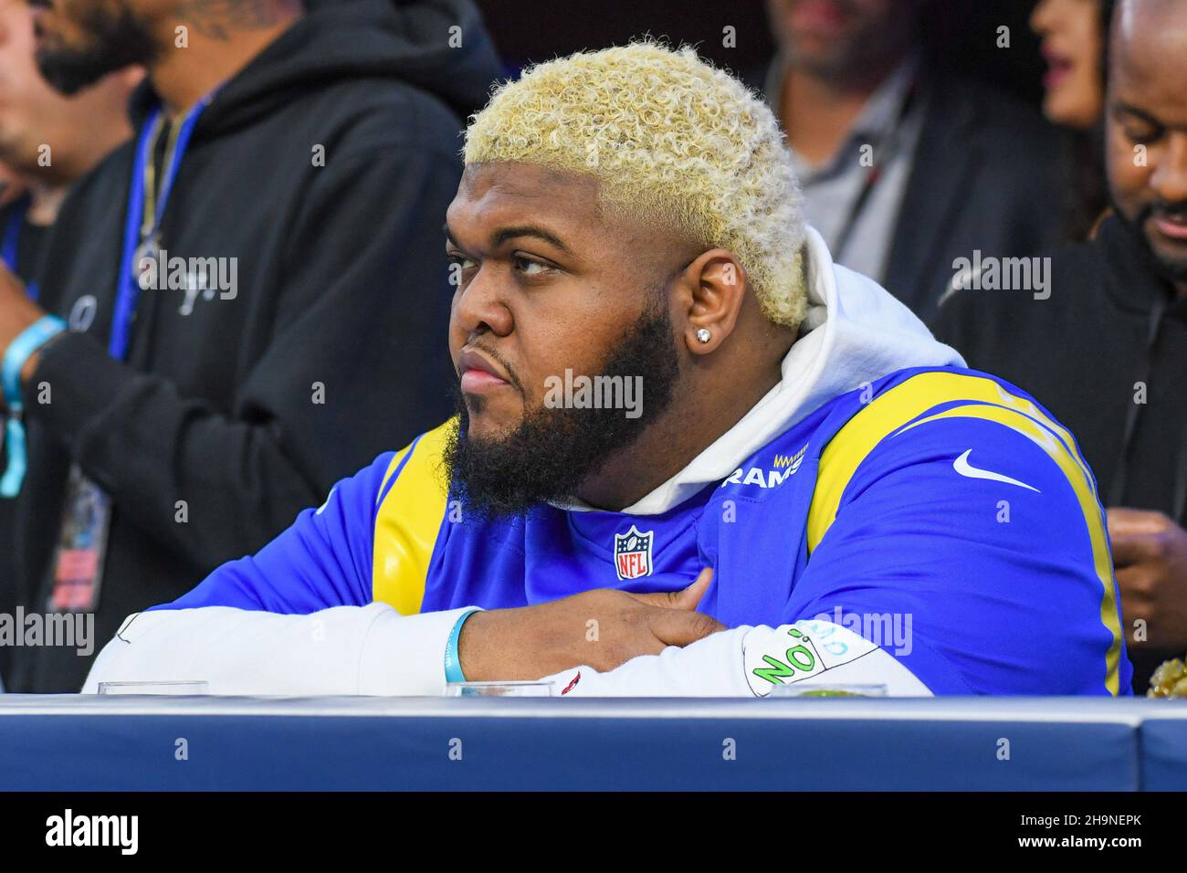 American comedian Druski attends an NFL game between the Los Angeles ...