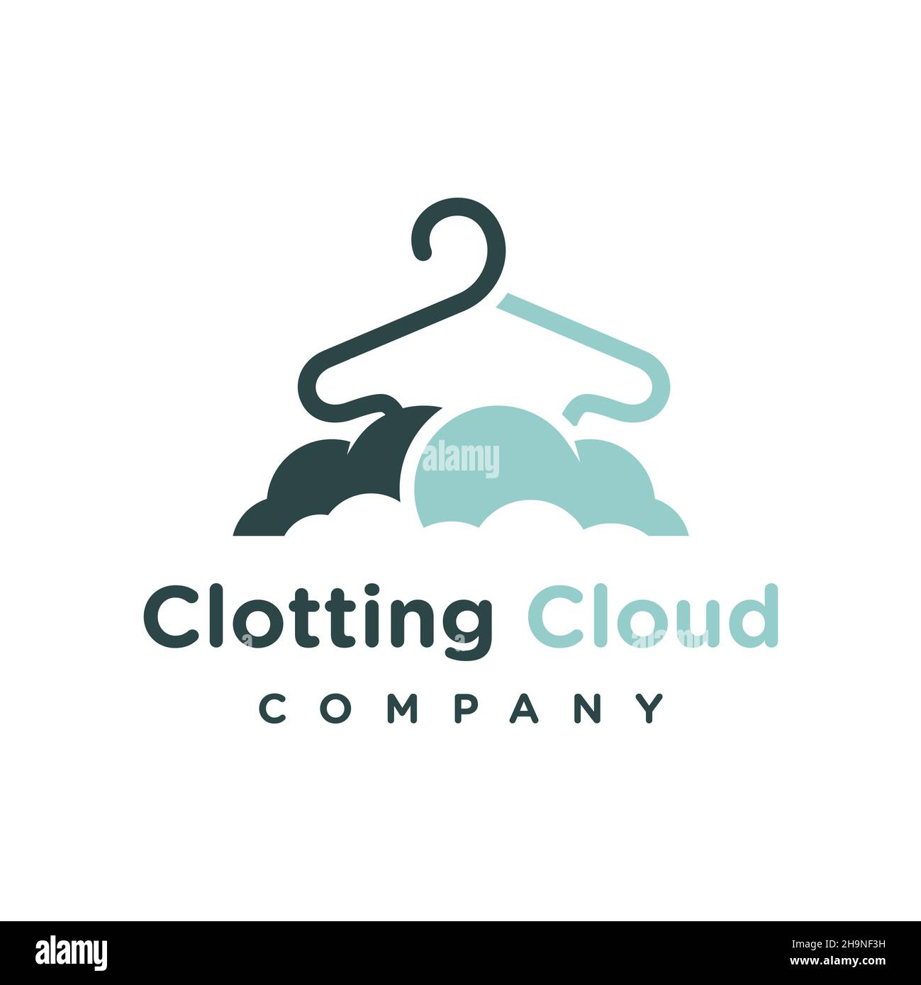 clothing cloud logo design template Stock Photo - Alamy