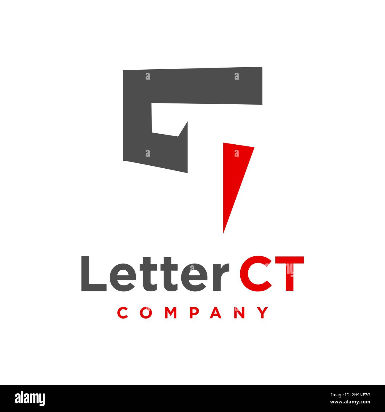 CT letter logo design template Stock Photo - Alamy