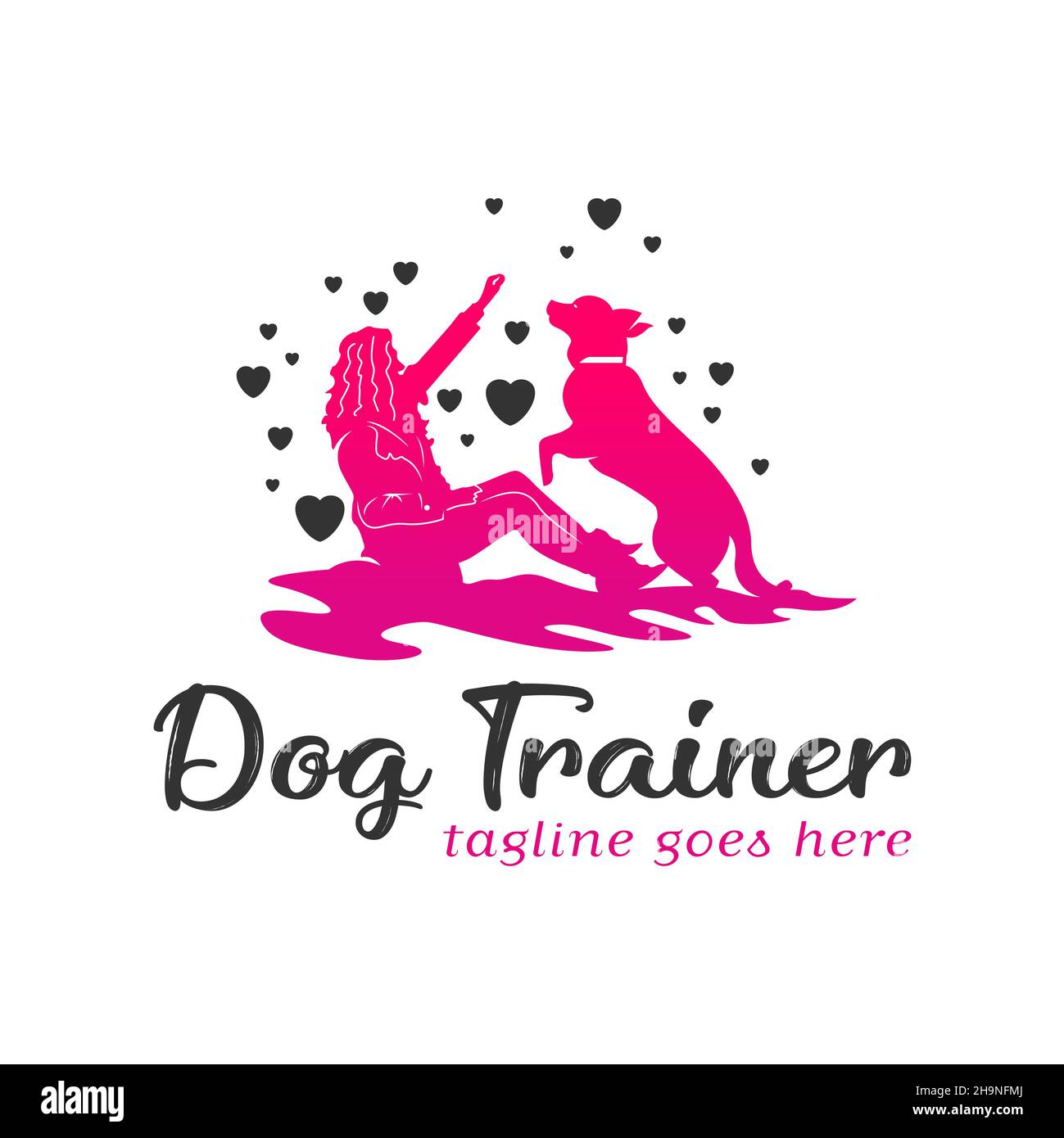 Dog training logo hi-res stock photography and images - Alamy