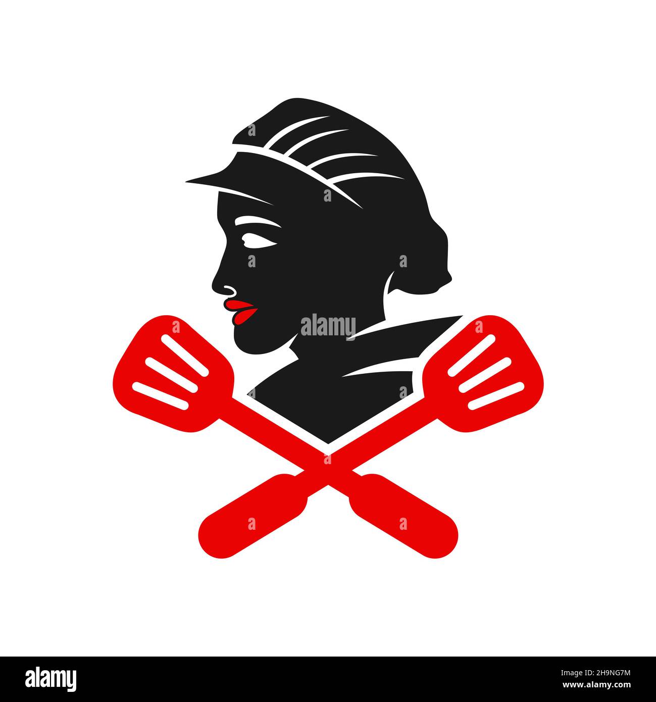 children's chef logo design template Stock Photo - Alamy