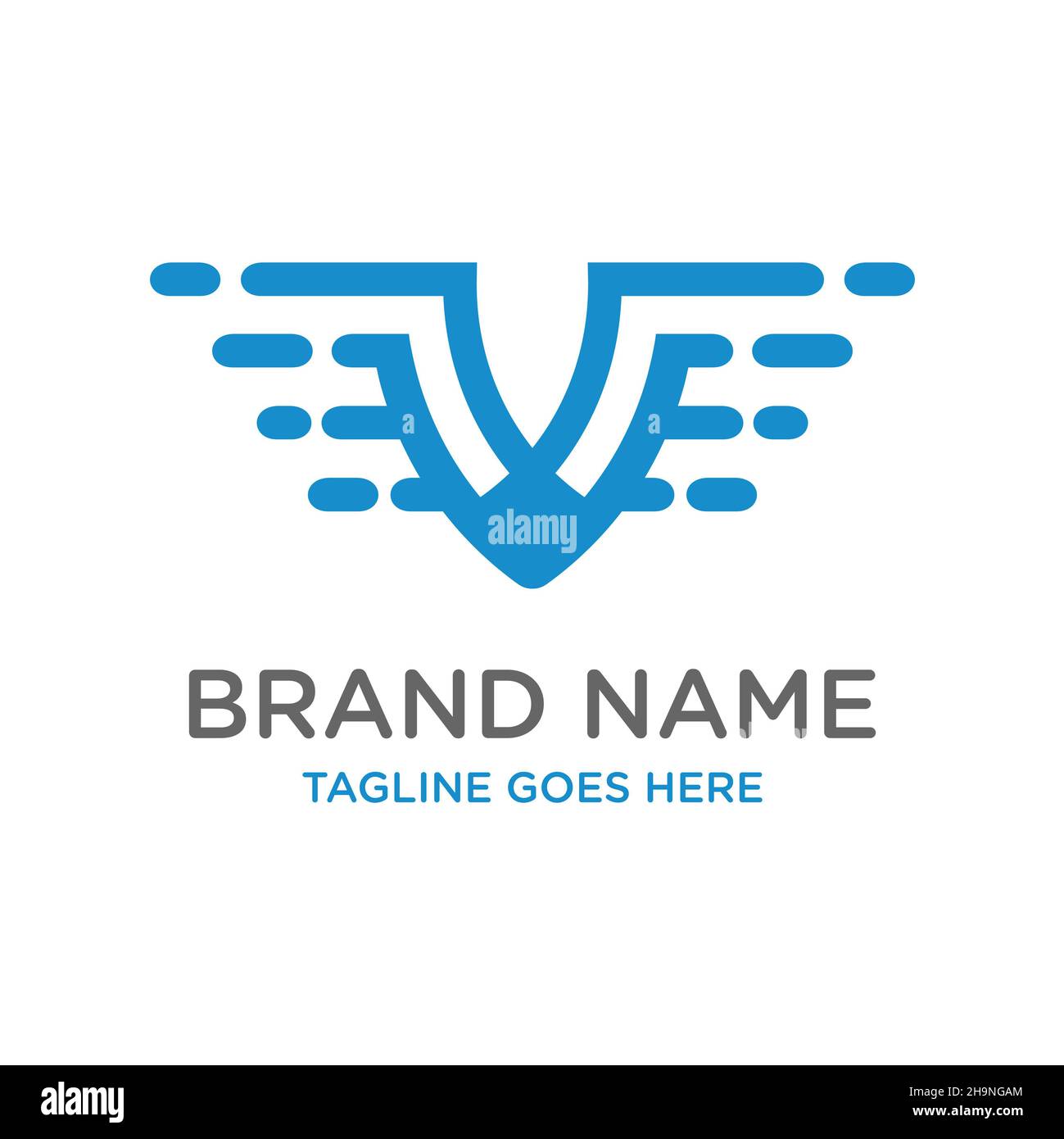 initial logo design technology V Stock Photo - Alamy
