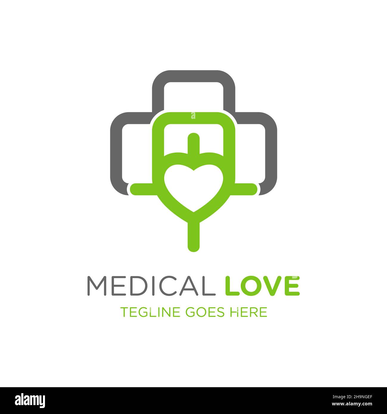 health symbol logo love design Stock Photo - Alamy