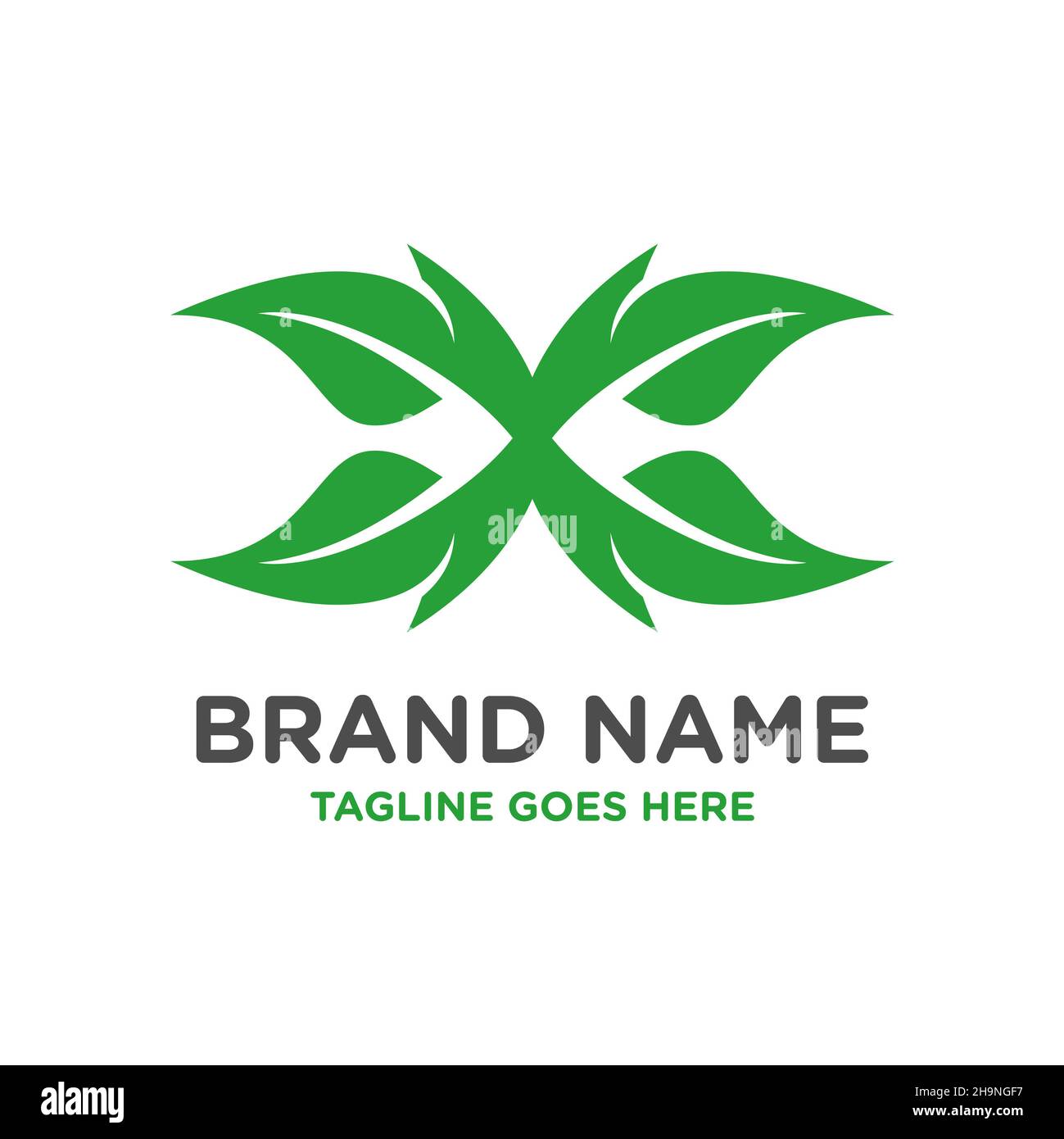 Leaf letter logo Cut Out Stock Images & Pictures - Alamy