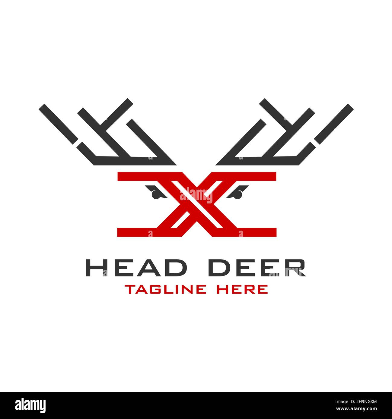 the initial logo of X deer your company Stock Photo - Alamy