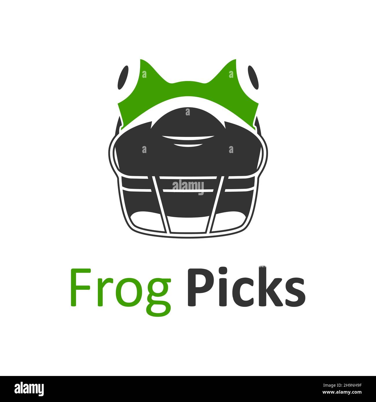 Logo design player helmet Cut Out Stock Images & Pictures - Alamy